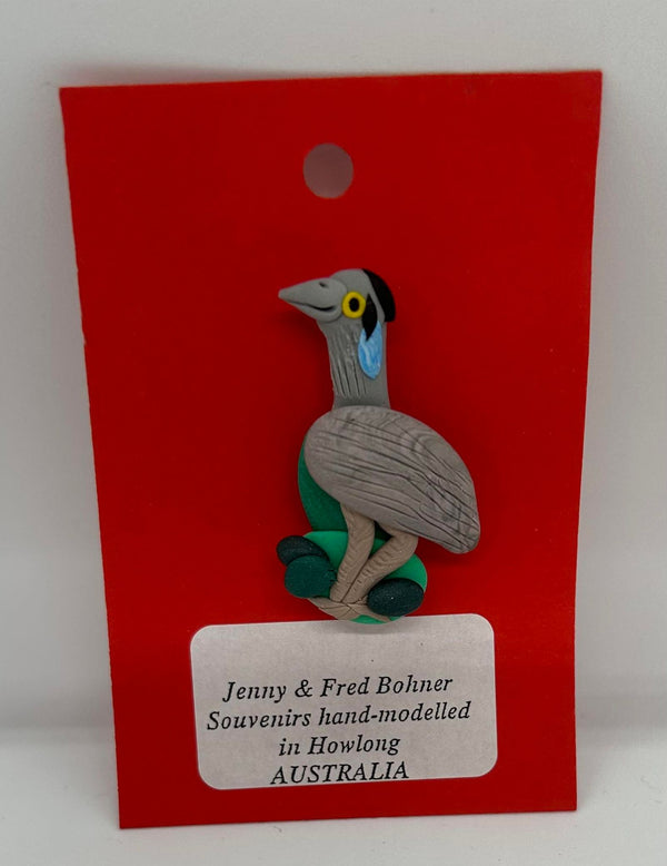 Clay Brooch - Emu - The Guide Shop - Coastal Valleys Region