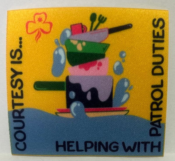 Courtesy is Helping with Patrol Duties - Fun Badge - The Guide Shop ...