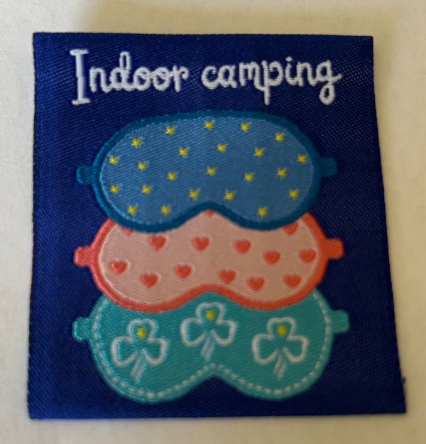 Indoor Camping Eye Masks - Fun Badge - The Guide Shop - Coastal Valleys ...