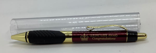 Queen's Guide Pen - Red - The Guide Shop - Coastal Valleys Region