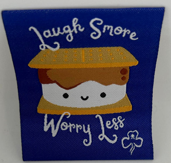 Laugh Smore Worry Less - Fun Badge - The Guide Shop - Coastal Valleys ...